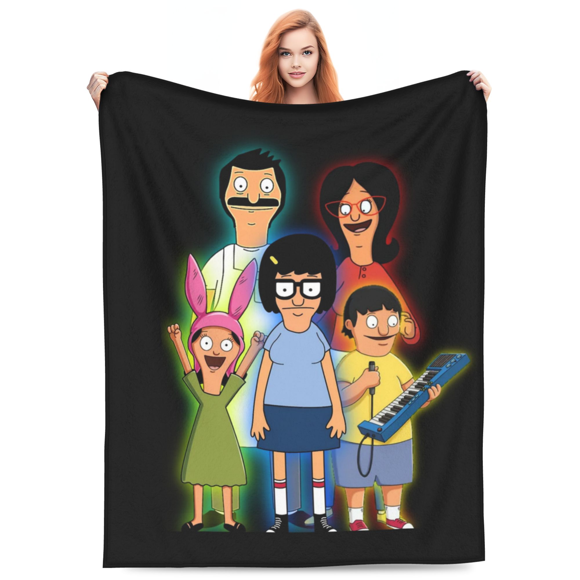Bob's Burgers Bed Blanket Super Soft Fleece Throw Blanket Lightweight ...