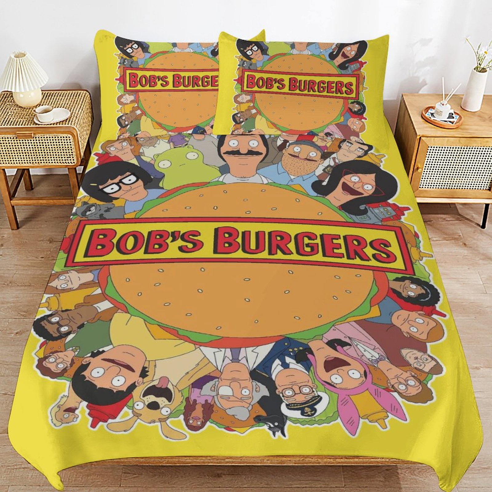 Bob's Burgers Bedding Set Anime Bedding Set Cartoon Duvet Cover Set ...