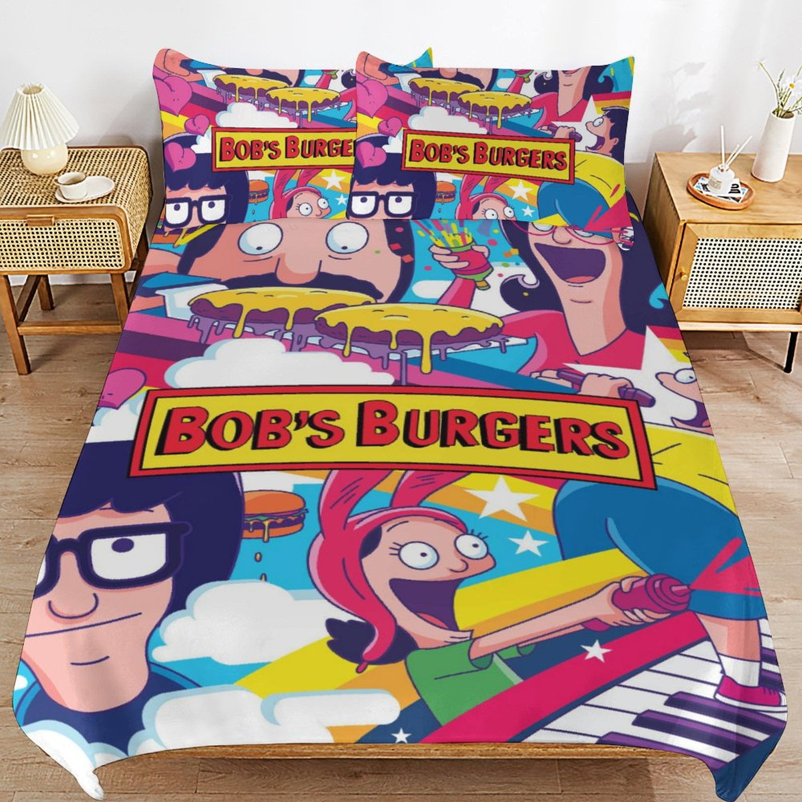 Bob's Burgers Bedding Set Anime Bedding Set Cartoon Duvet Cover Set ...