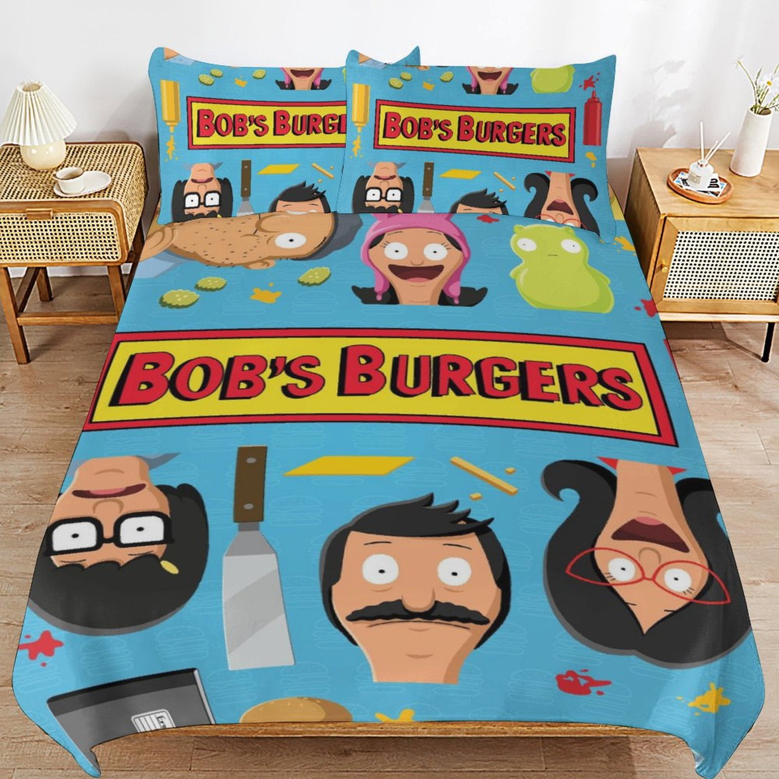 Bob's Burgers Bedding Set Anime Bedding Set Cartoon Duvet Cover Set ...