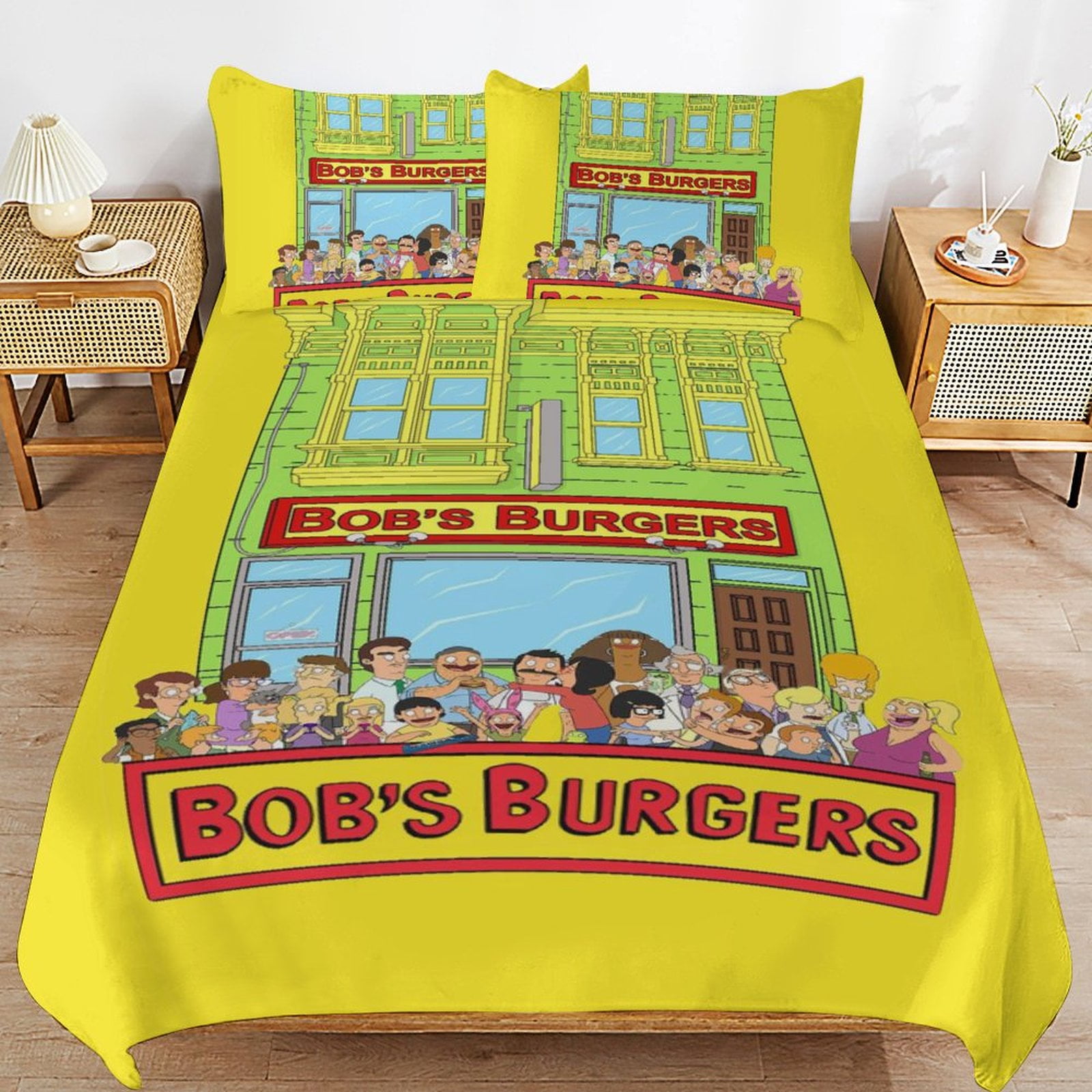Bob's Burgers Bedding Set Anime Bedding Set Cartoon Duvet Cover Set ...