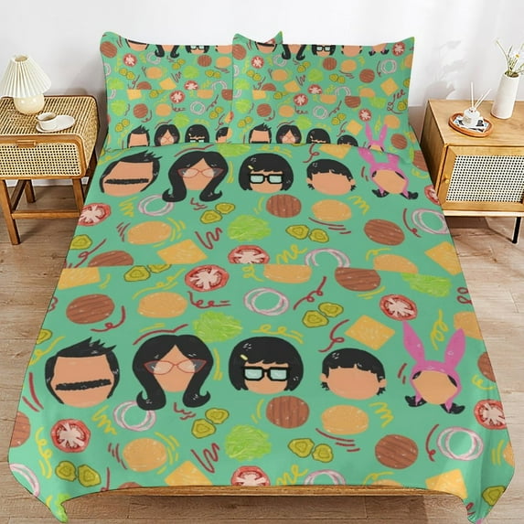 Bob's Burgers Bedding Set Anime Bedding Set Cartoon Duvet Cover Set ...