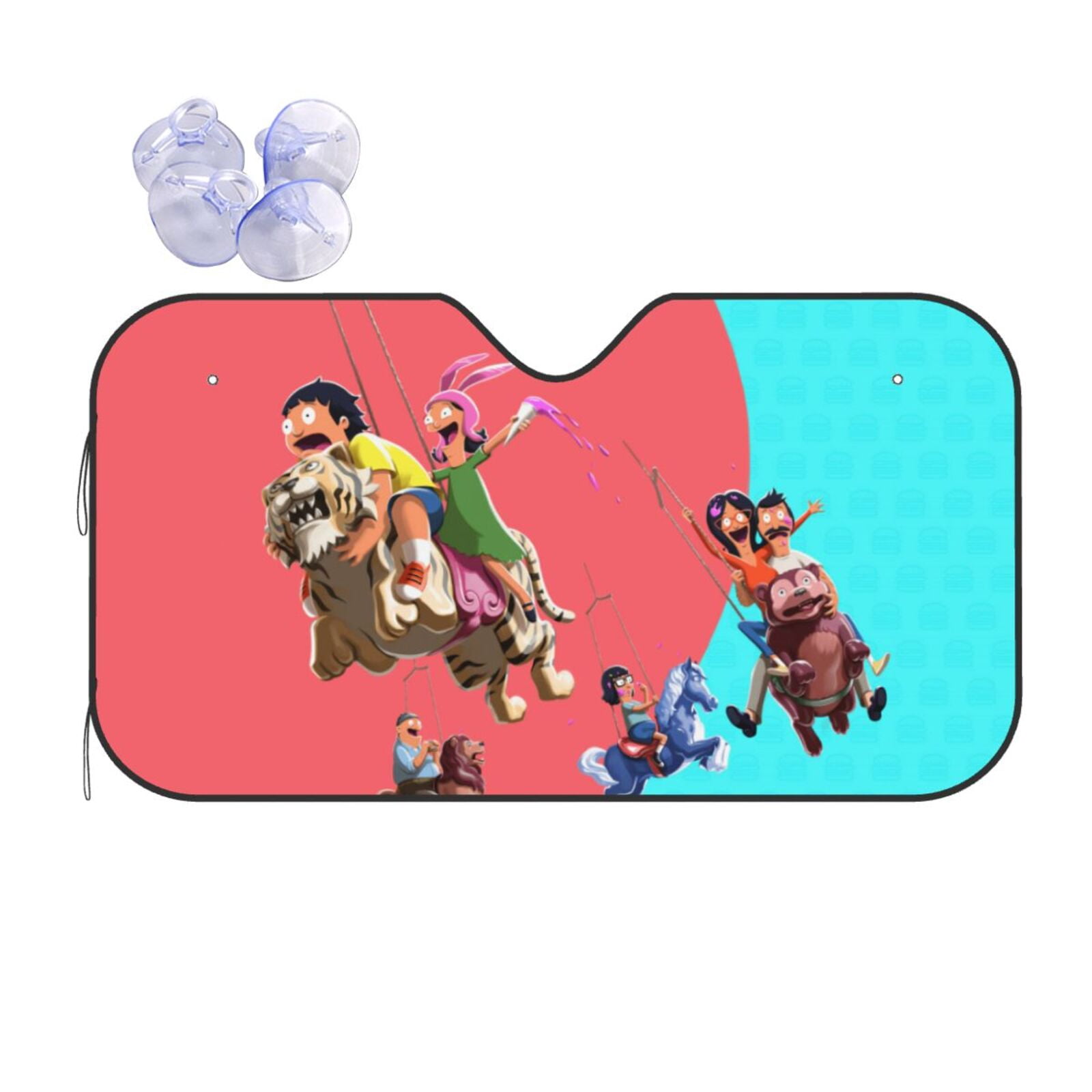 Bob's Burgers Belcher Cartoon Fashion Car Sunshade UV Rays Sun Visor ...