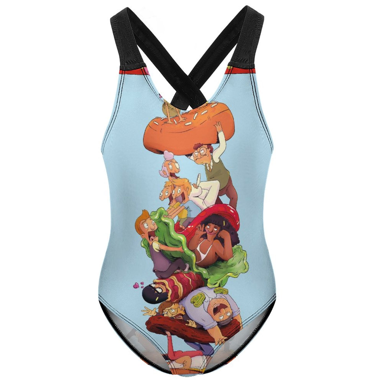 Bob's Burgers Belcher Cartoon Girl's One-piece Swimsuit Summer Children ...