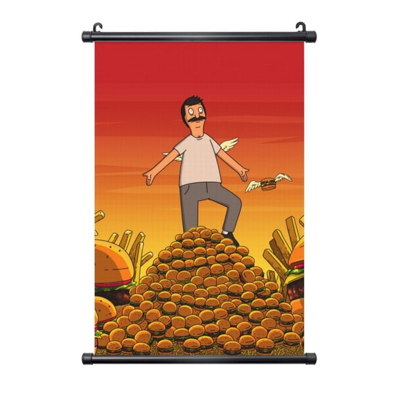 Bob's Burgers Belcher Father Black Plastic Shaft Hanging Poster Decor ...