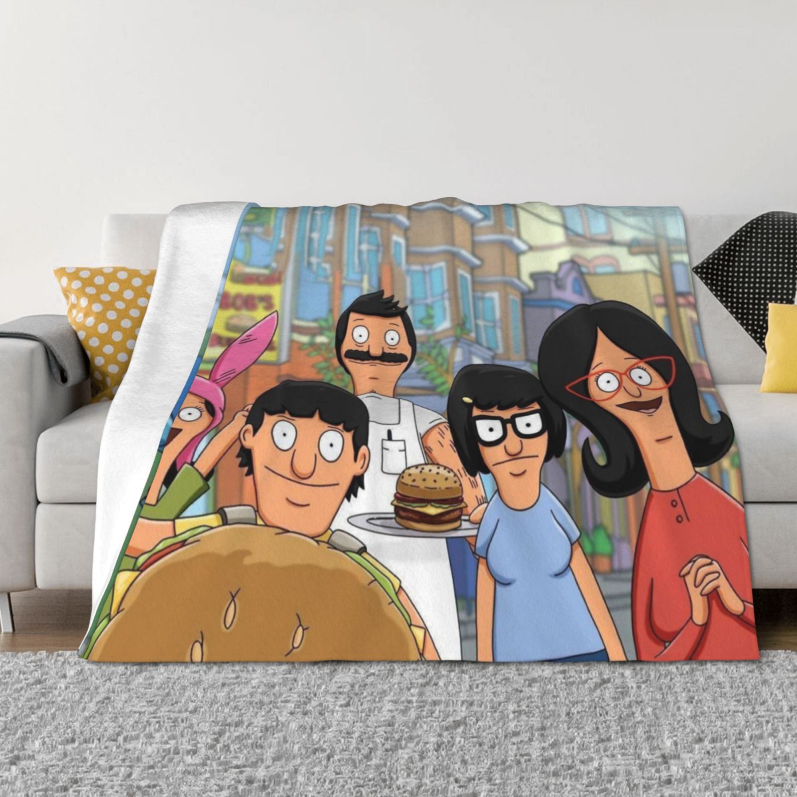 Bob's Burgers Blanket Cozy Ultra-Soft Micro Flannel Throw Blanket For ...