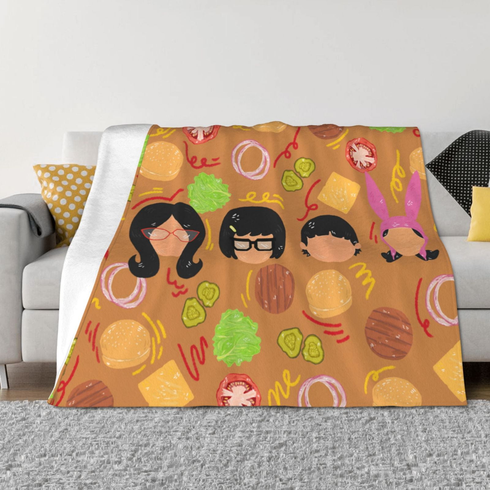 Bob's Burgers Blanket Cozy Ultra-Soft Micro Flannel Throw Blanket For ...