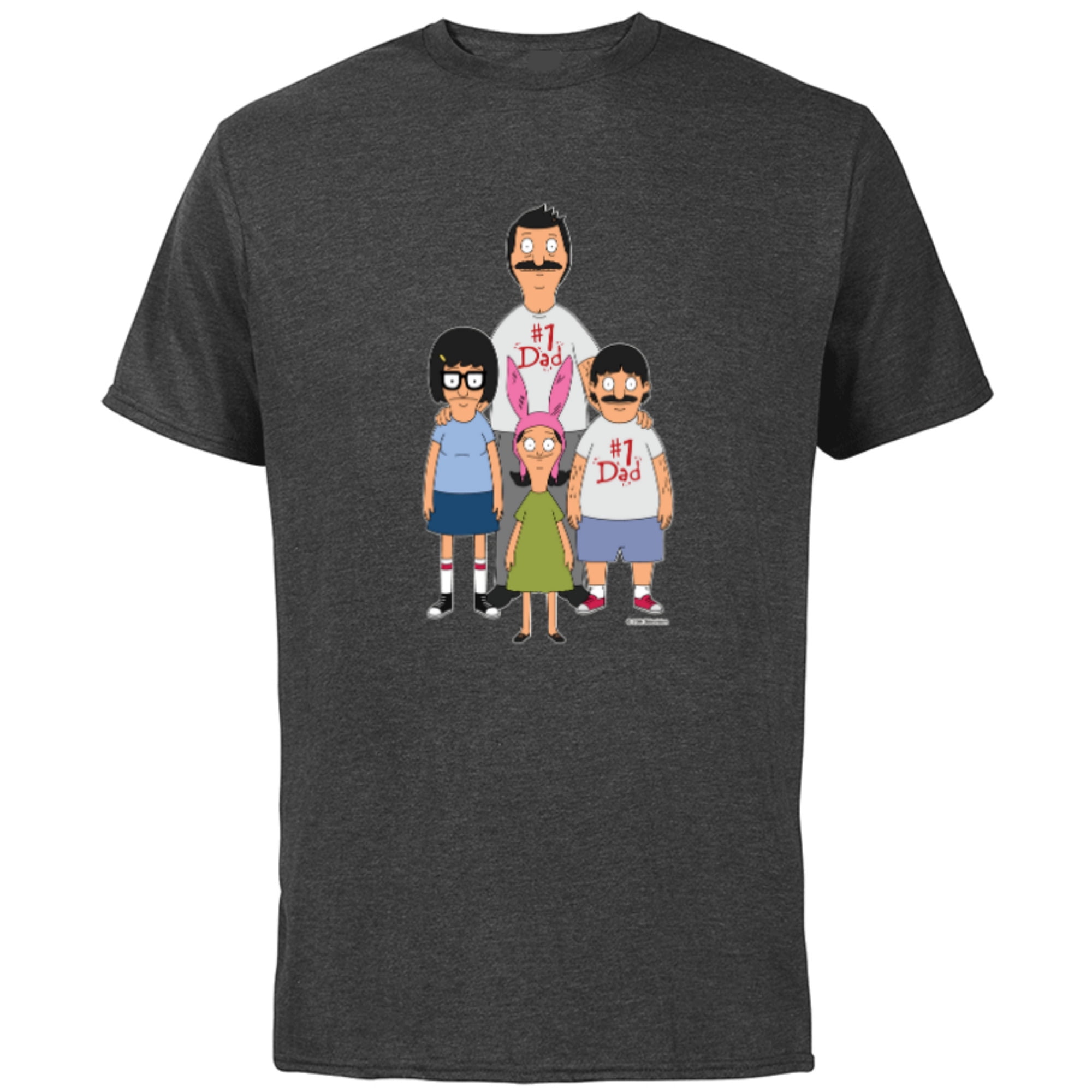 Bob’s Burgers Bob Tina Louise and Gene #1 Dad - Short Sleeve Cotton T ...