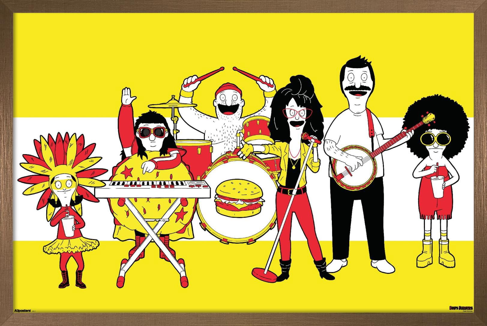 Bob's Burgers - Burgers and Fries Wall Poster, 22.375" x 34" Framed ...