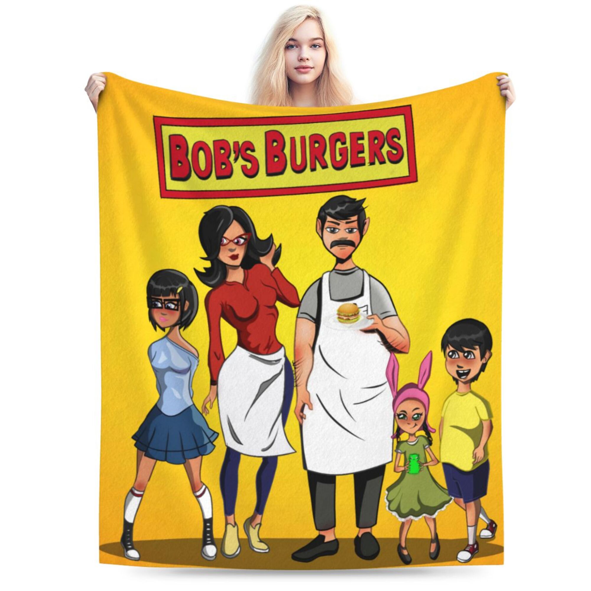 Bob's Burgers Cartoon Blanket, Ultra Soft Cozy Luxury Fleece Throw ...
