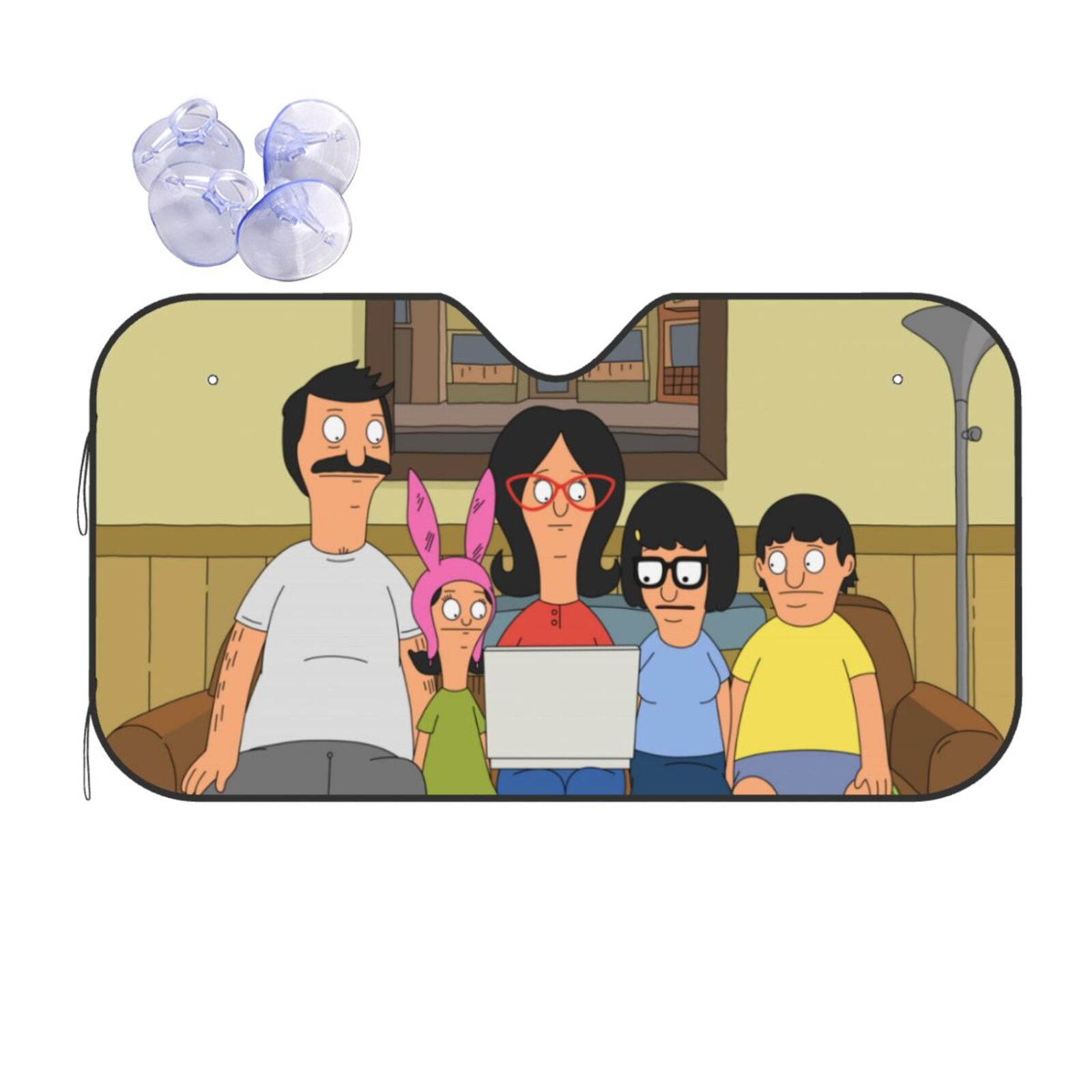 Bob's Burgers Cartoon Family Fashion Car Sunshade UV Rays Sun Visor ...