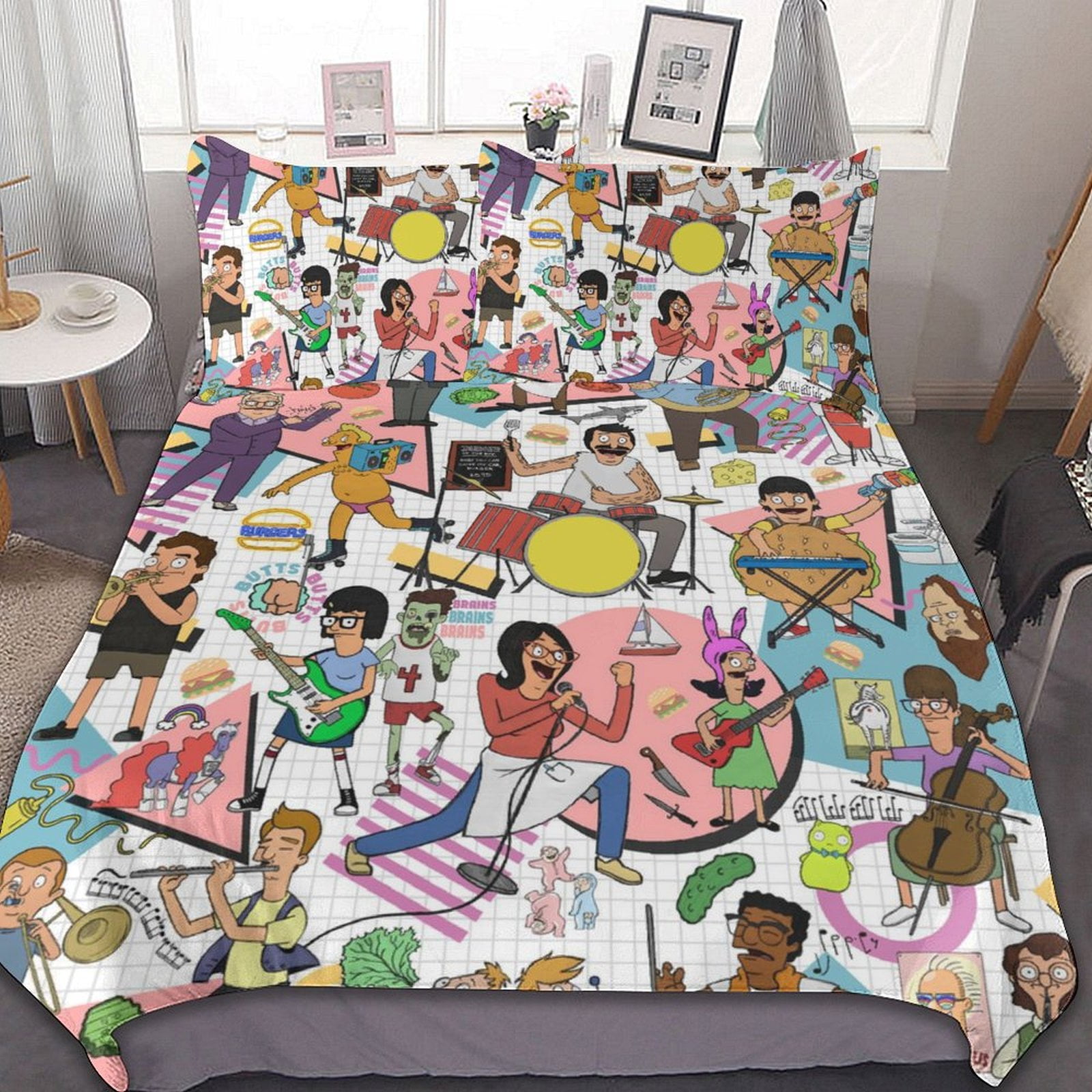 Bob's Burgers Characters Family 3 Piece Bedding Sets Decor Comforter ...