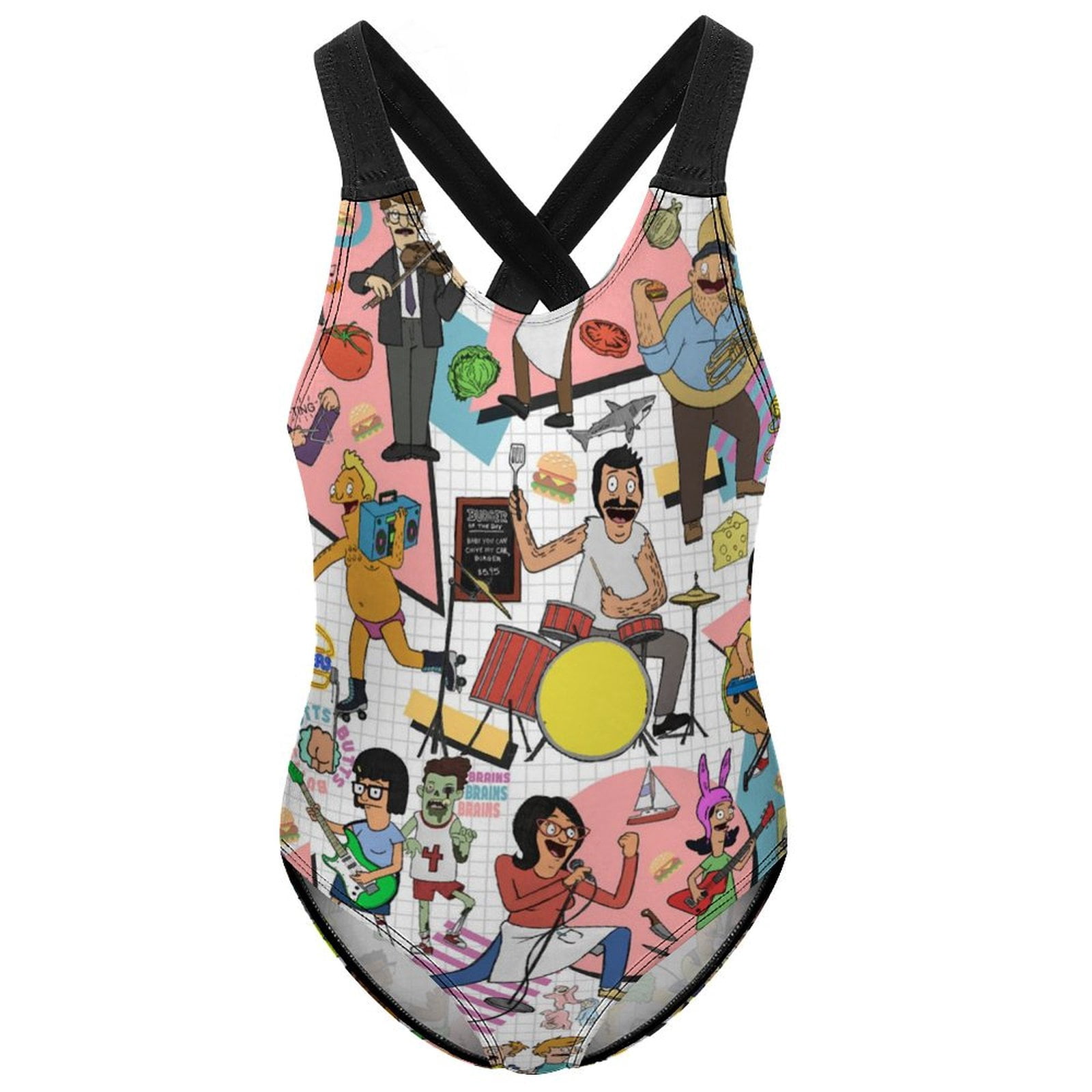 Bob's Burgers Characters Family Girl's One-piece Swimsuit Summer ...