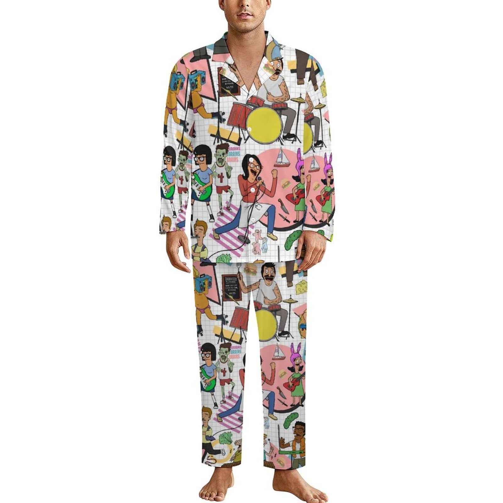 Bob's Burgers Characters Family Long Sleeved Pajama Set for Men ...