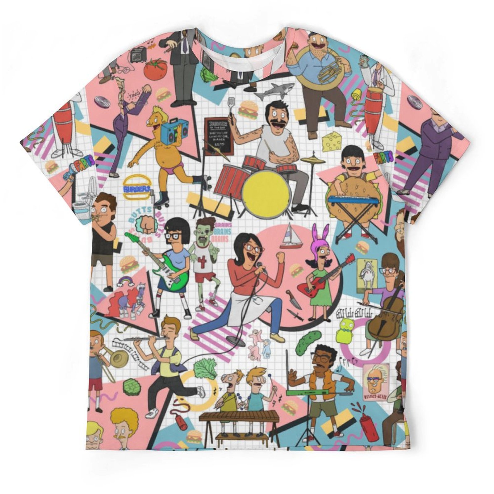 Bob's Burgers Characters Family Unisex Short-sleeve Shirt For Men Women ...