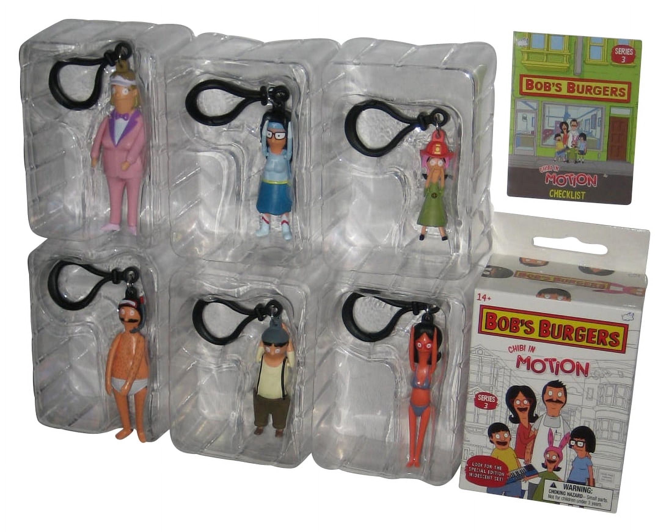 Bob's Burgers Chibi In Motion Figure Keychain Set - (Super Tina ...