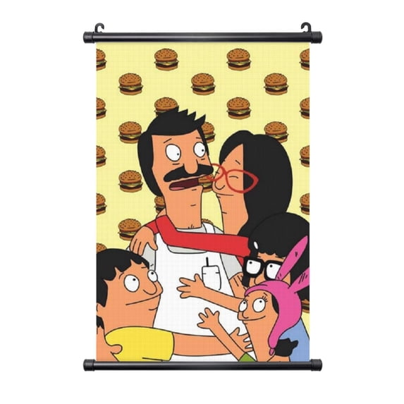 Bob's Burgers Comic Family Black Plastic Shaft Hanging Poster Decor ...