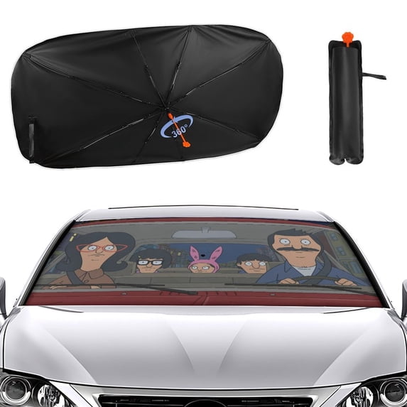 Bob's Burgers Drive Car Sunshade Umbrella For Car SUV Trucks Front ...