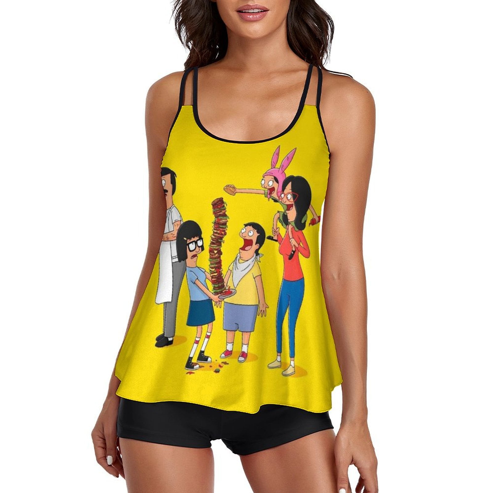 Bob's Burgers Family Funny Women's Tankini Swimsuits Tank Tops Swimwear ...