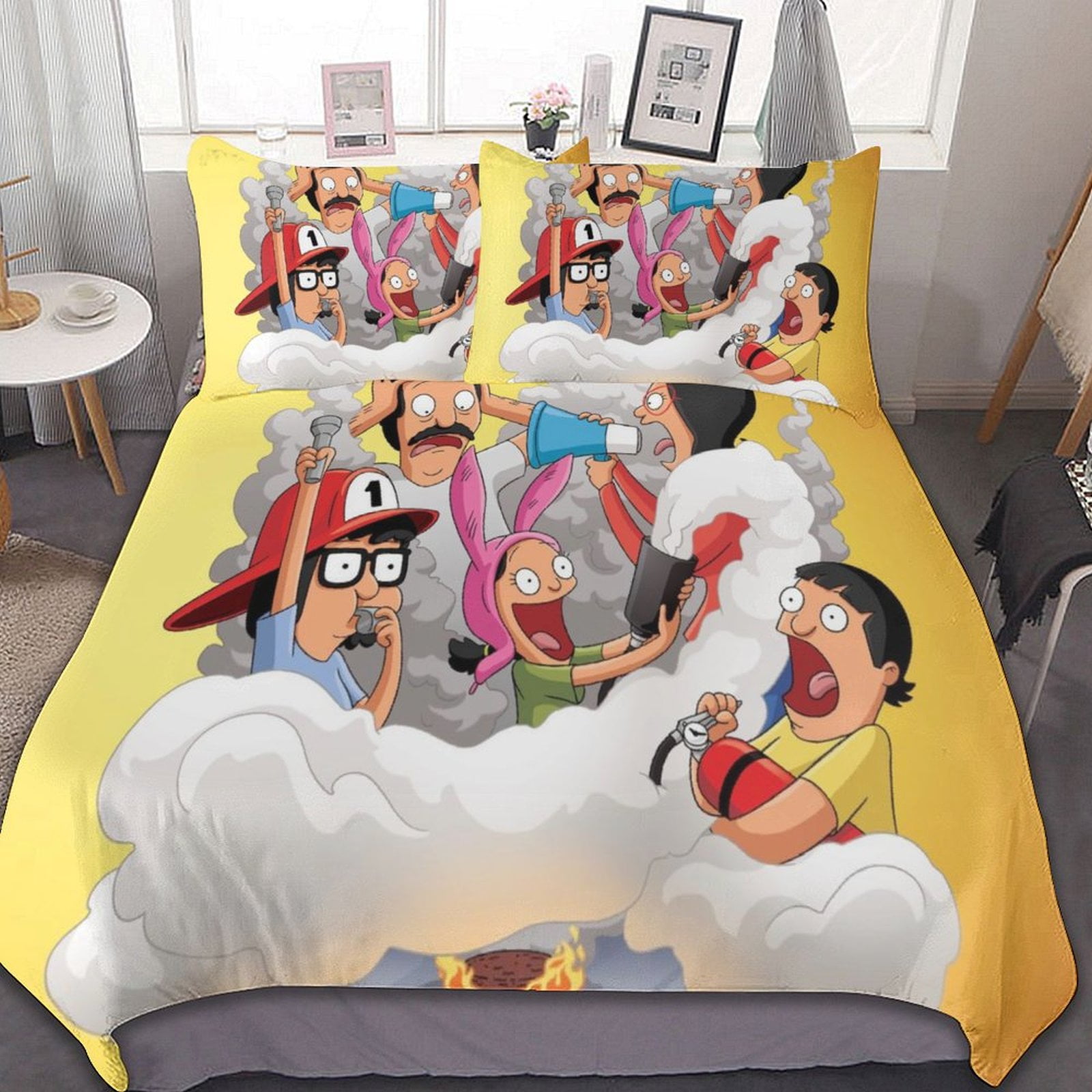 Bob's Burgers Fun Adventure 3 Piece Bedding Sets Decor Comforter Sets ...