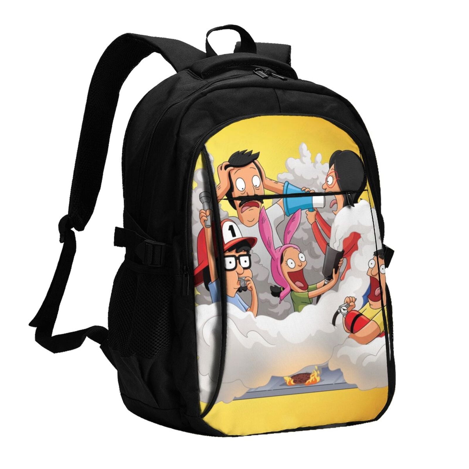Bob's Burgers Fun Adventure Unisex Backpack USB Daypack Large Capacity ...