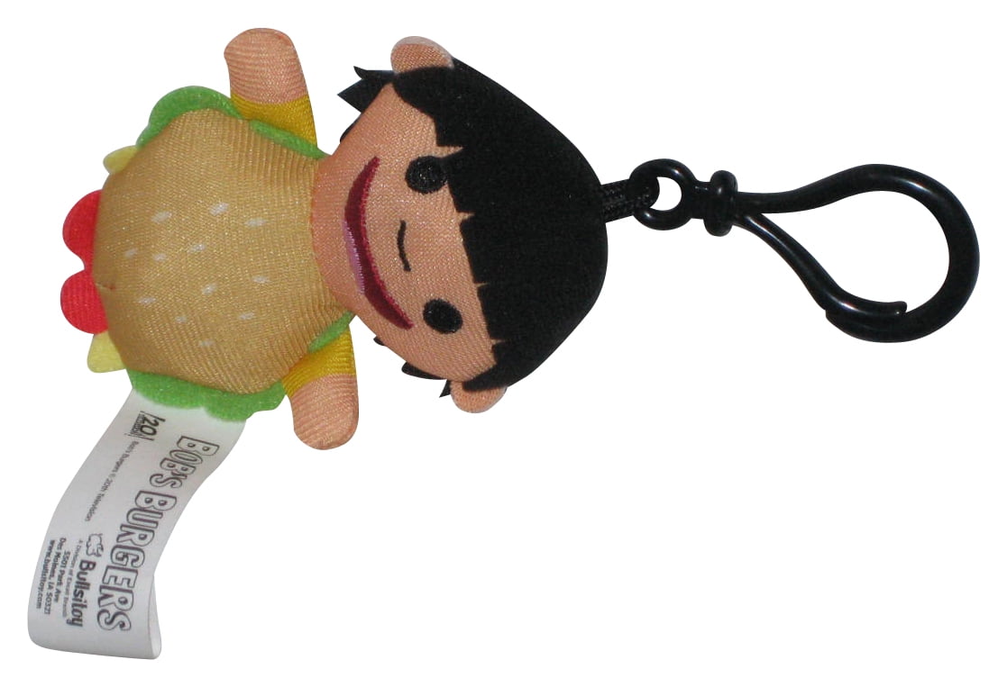 Bob's Burgers Gene Bullsitoy 4-Inch Dangler Clip-On Plush Keychain ...