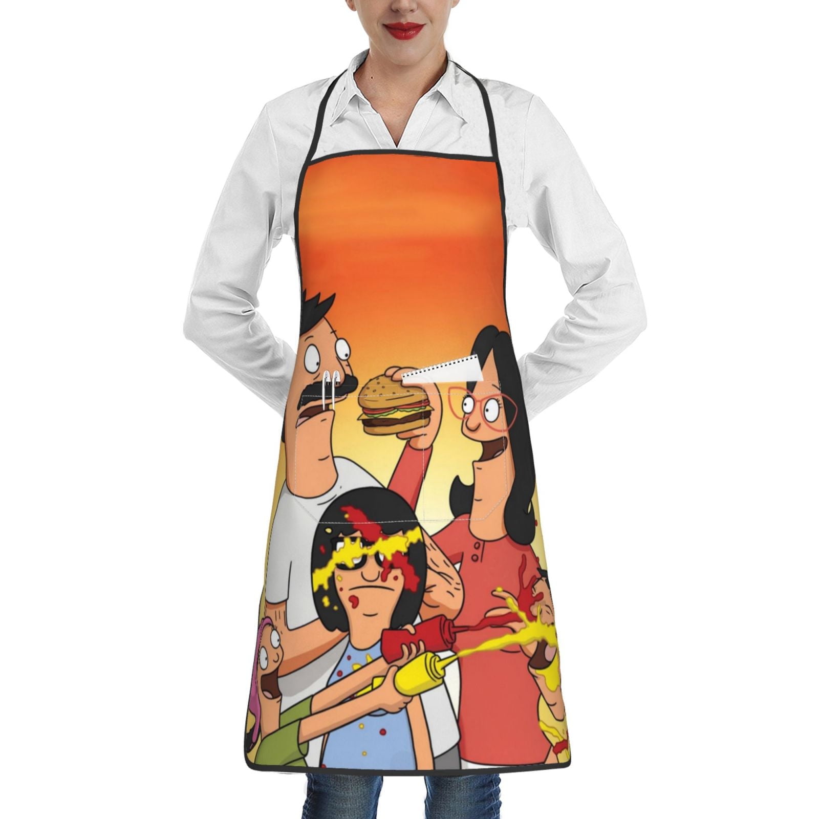 Bob's Burgers Happiness Waterproof Apron Home Decor Kitchen Fashion ...