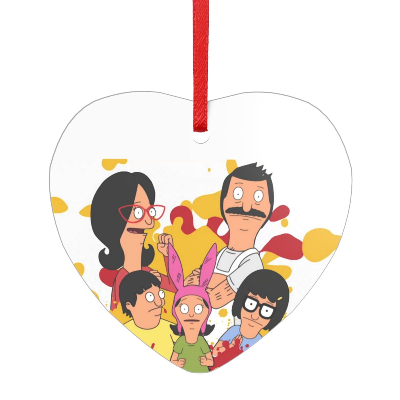 Bob's Burgers Happy Acrylic Shaped Pendant Xmas Ornaments Christmas ...