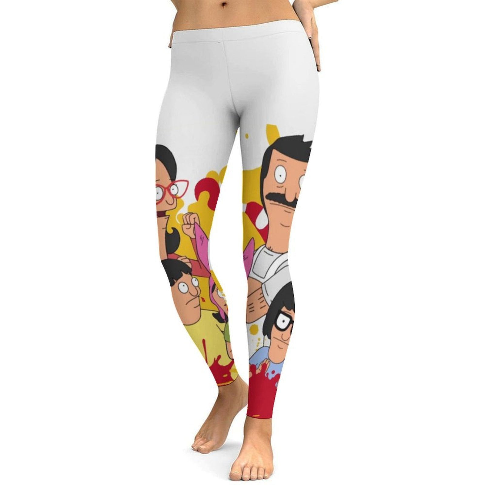 Bob's Burgers Happy Women's Yoga Pants High Waisted Tummy Control Non ...