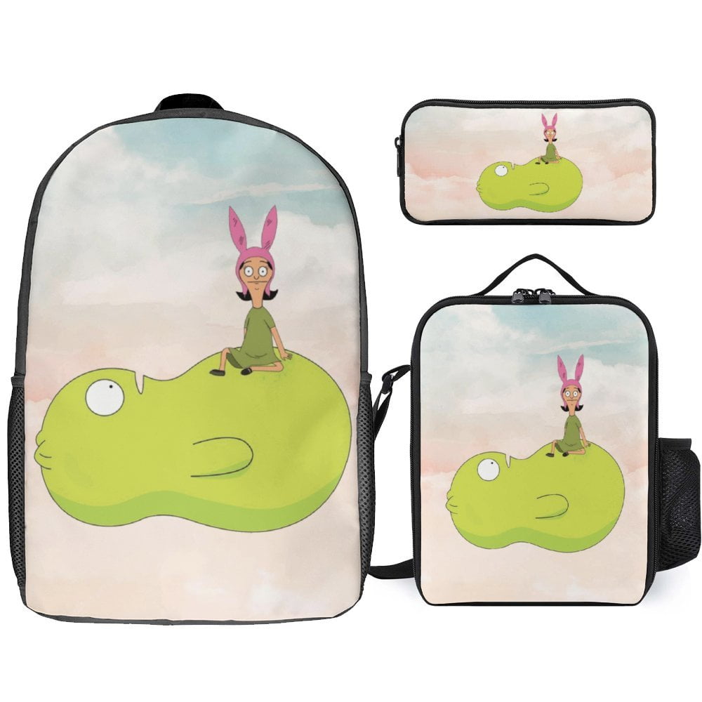 Bob's Burgers Kuchi Kopi Louise Laptop Backpack With Pencil Case Lunch ...