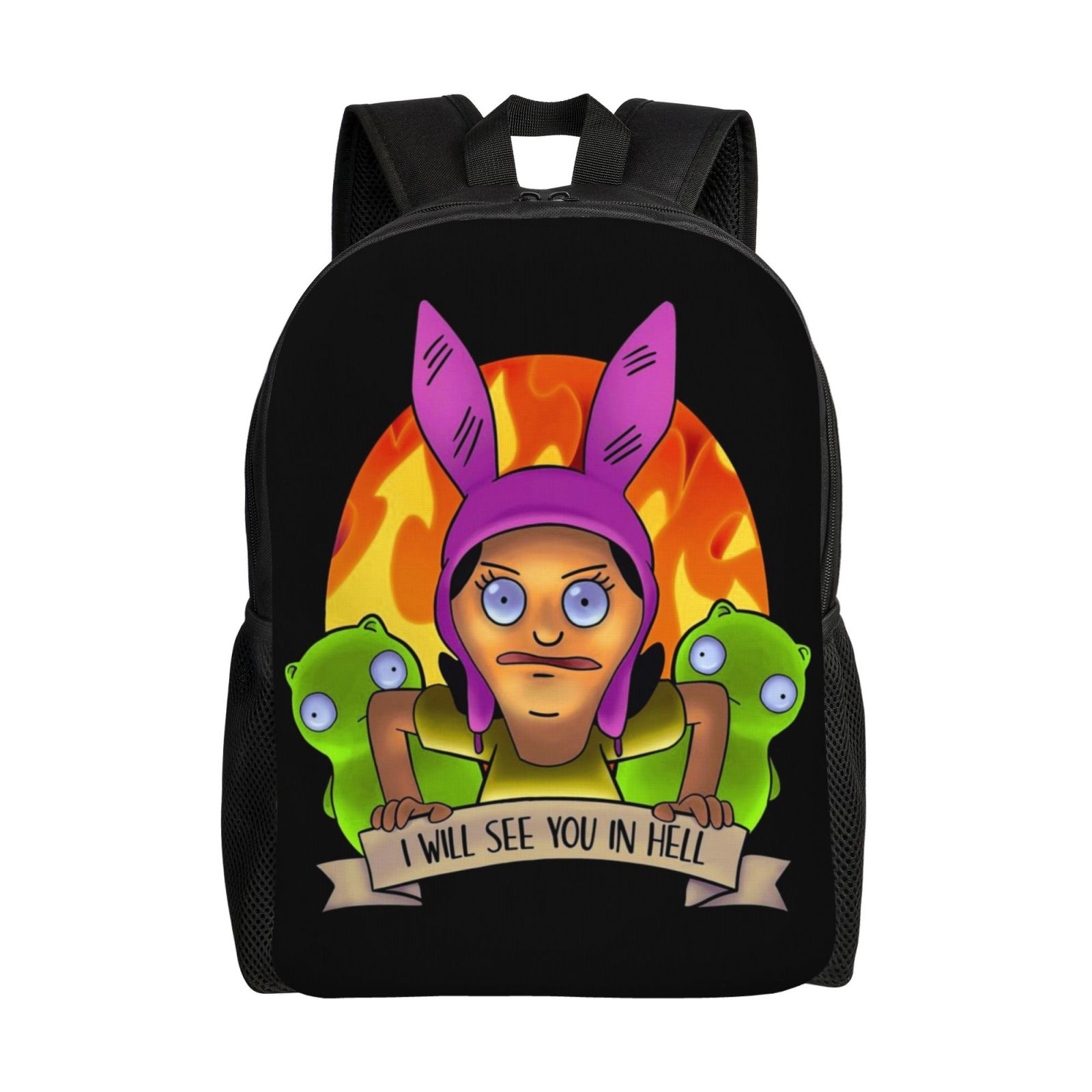 Bob's Burgers Louise Backpac Cartoon Travel Bag Large Capacity Sports ...