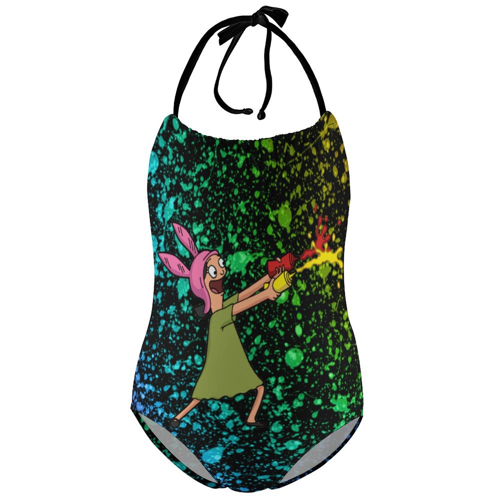 Bob's Burgers Louise Girls One Piece Swimsuit Quick Dry Swimwear Print ...