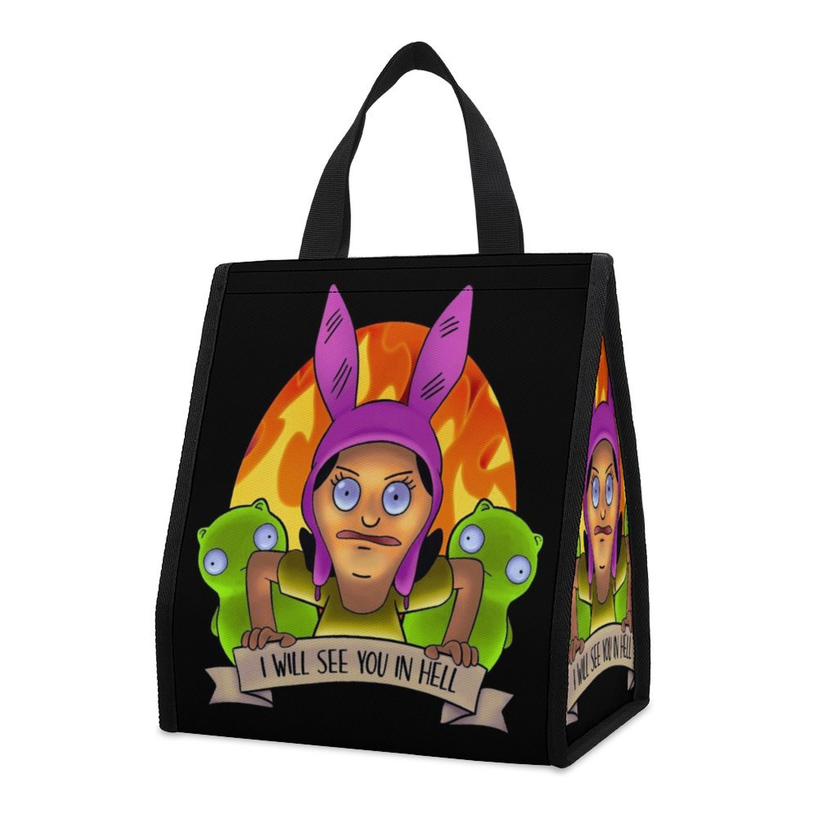 Bob's Burgers Louise Lunch Bag Reusable Portable Lunch Tote Thermal ...