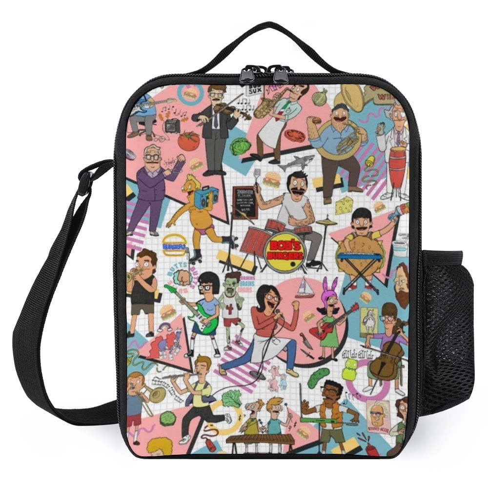 Bob's Burgers Lunch Bags Shoulder Bag Reusable Lunch-Box Portable ...