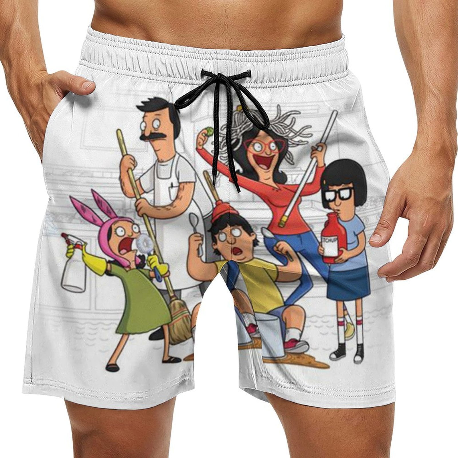 Bob's Burgers Men's Swim Trunks Quick Dry Swim Shorts Swimwear Bathing ...