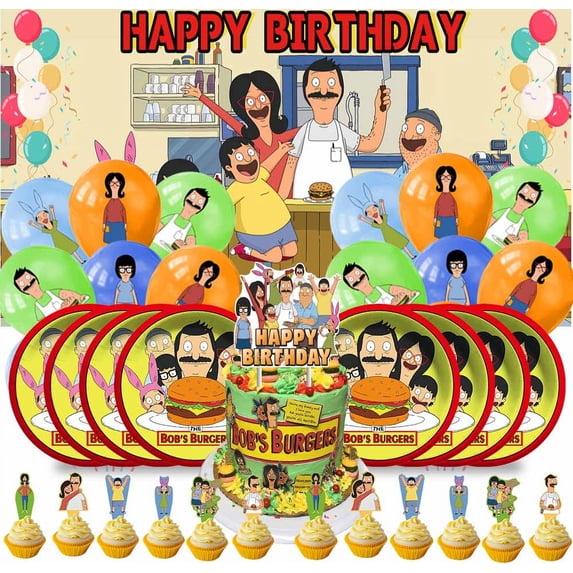 Bob's Burgers Party Supplies Plates Bob Burgers Decorations Birthday ...