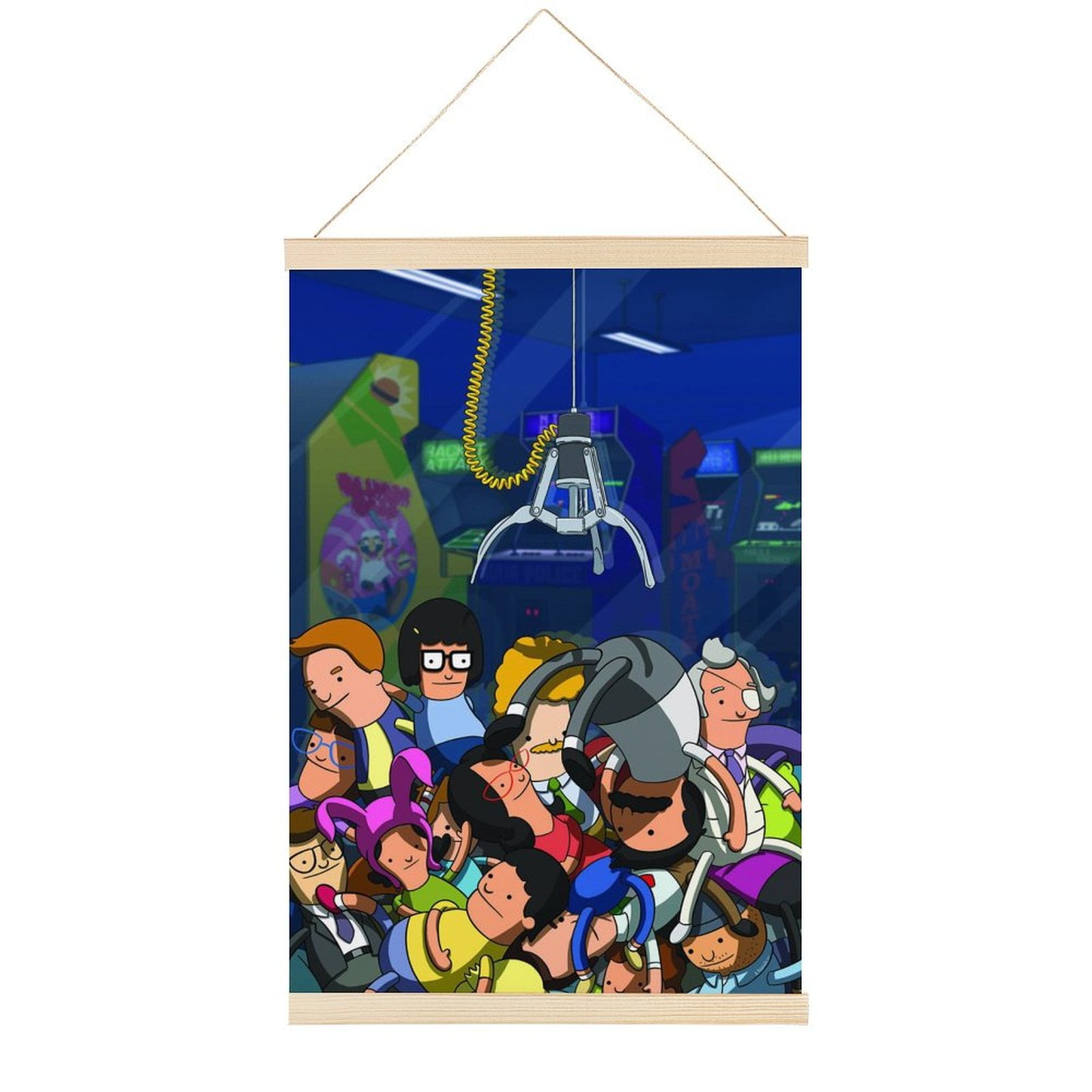 Bob's Burgers Poster Wall Fabric Decor Hanging Paintings Wood Frame ...