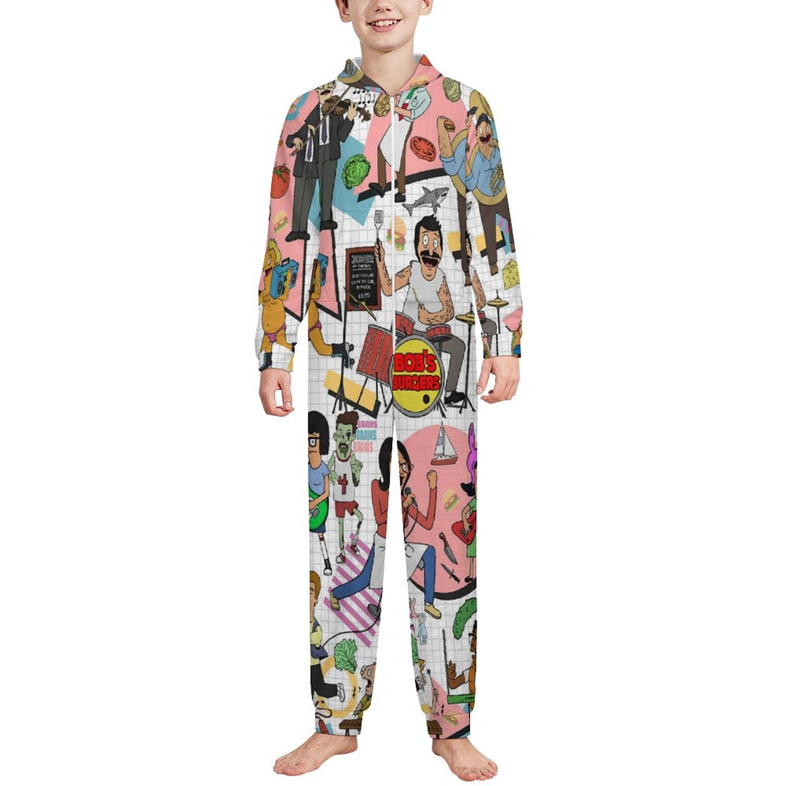 Bob's+Burgers+Poster+sample One Piece Pajama Hooded Union Suit PJs ...