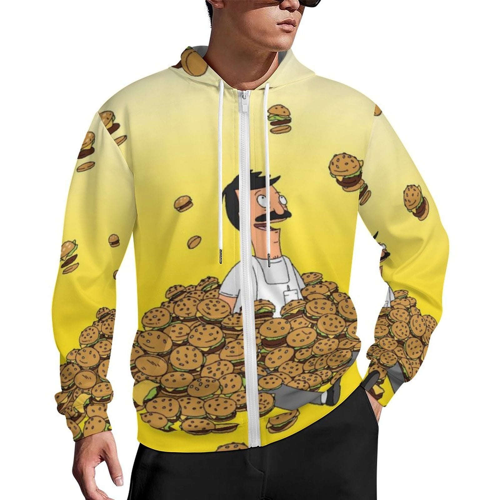 Bob's Burgers Pullover Zip-up Hoodie Loose-fit Sweatshirt Casual Hooded ...