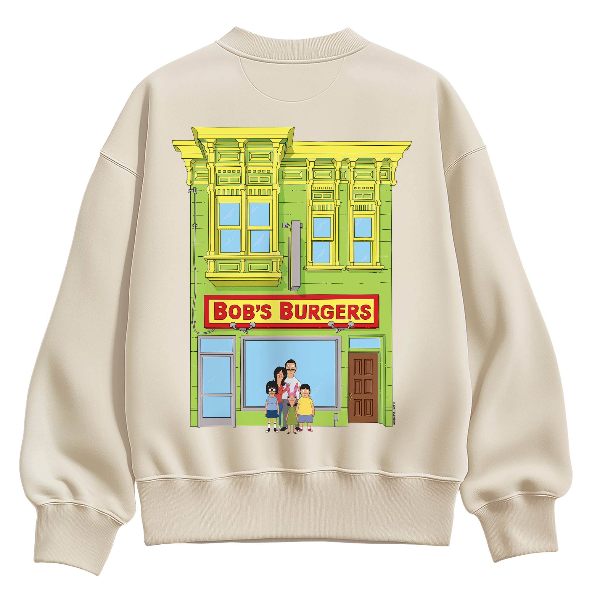 Bob's Burgers - Restaurant Group - Women's Oversized Fleece Crew ...