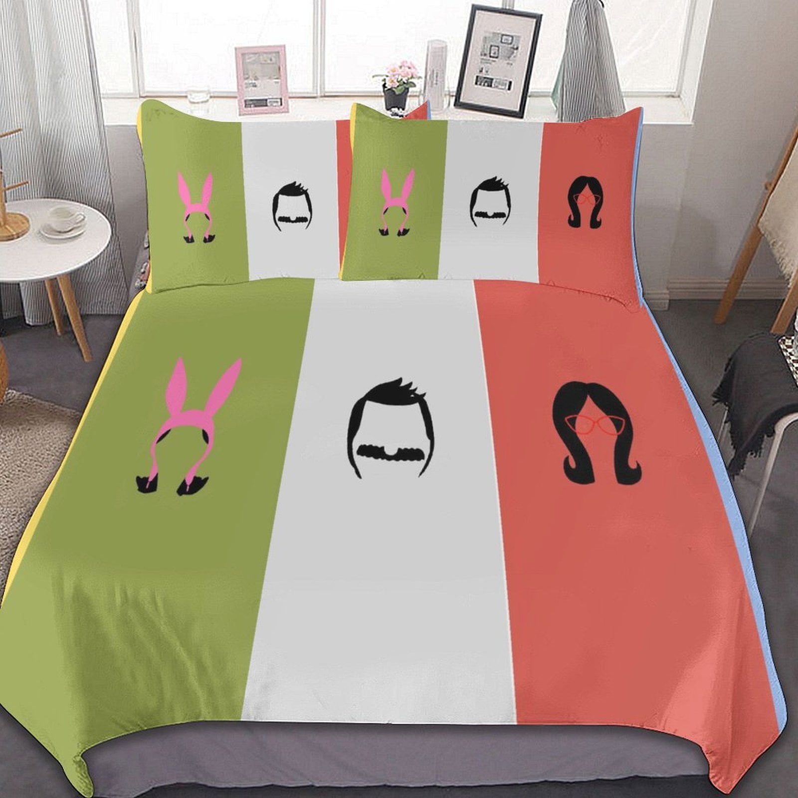 Bob's Burgers Season 3 Piece Bedding Sets Decor Comforter Sets With One ...
