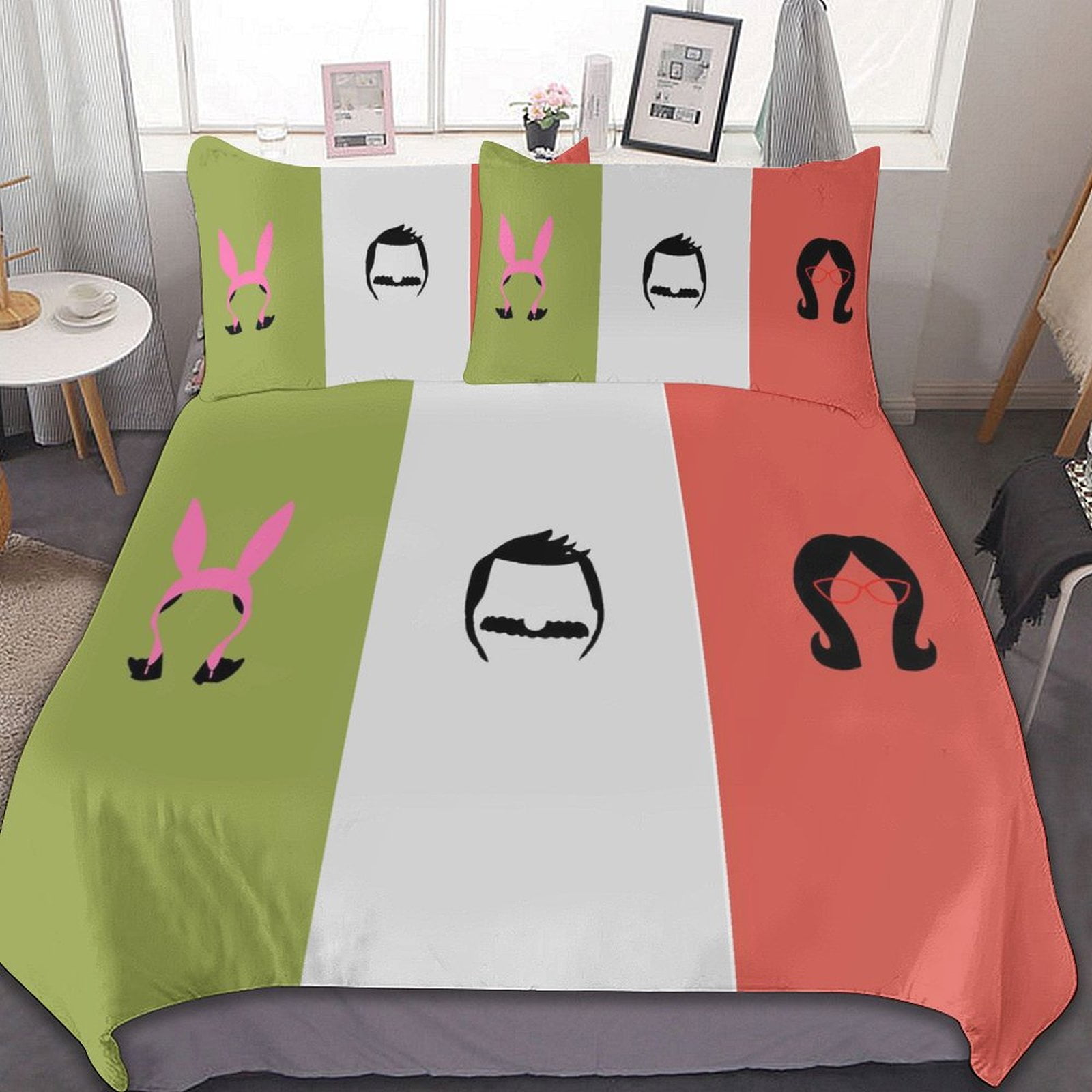 Bob's Burgers Season 3 Piece Bedding Sets Decor Comforter Sets With One ...