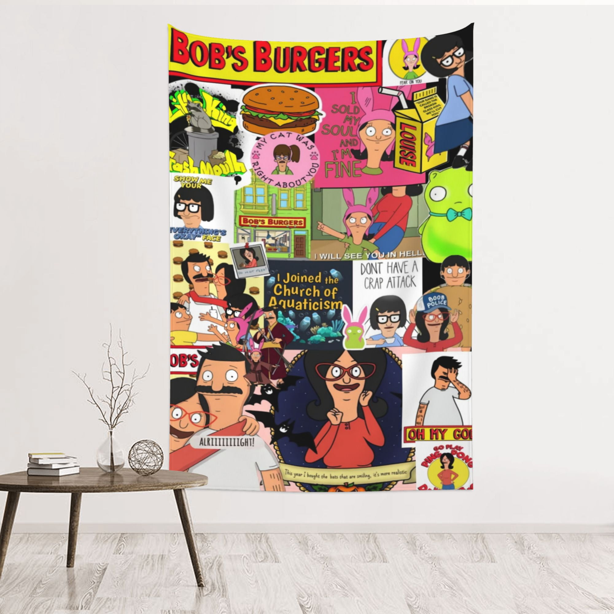 Bob's Burgers Tapestry Aesthetic Wall Hanging for Living Room Bedroom ...