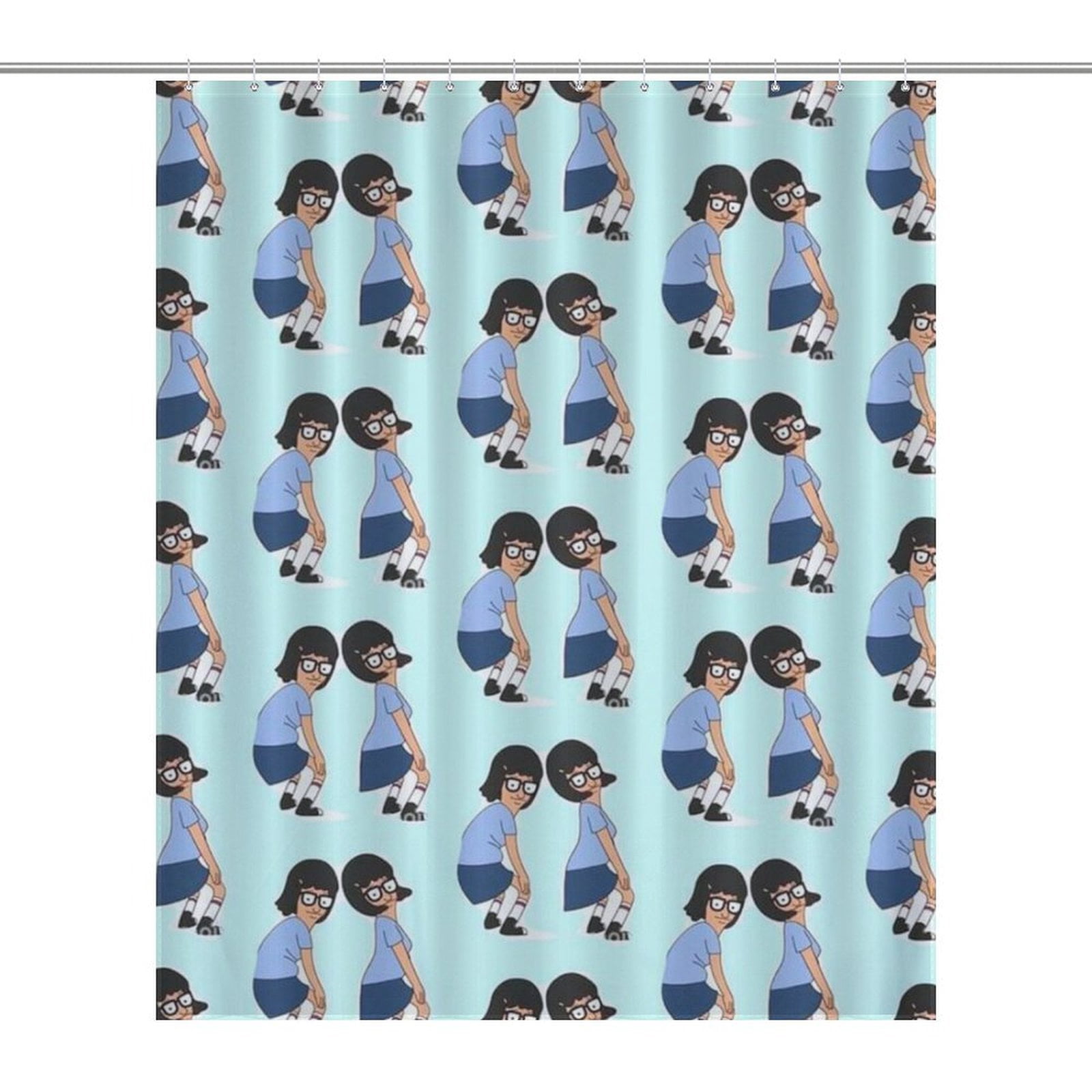 Bob's Burgers Tina Belcher Shower Curtain Decor Bath Curtain Waterproof ...