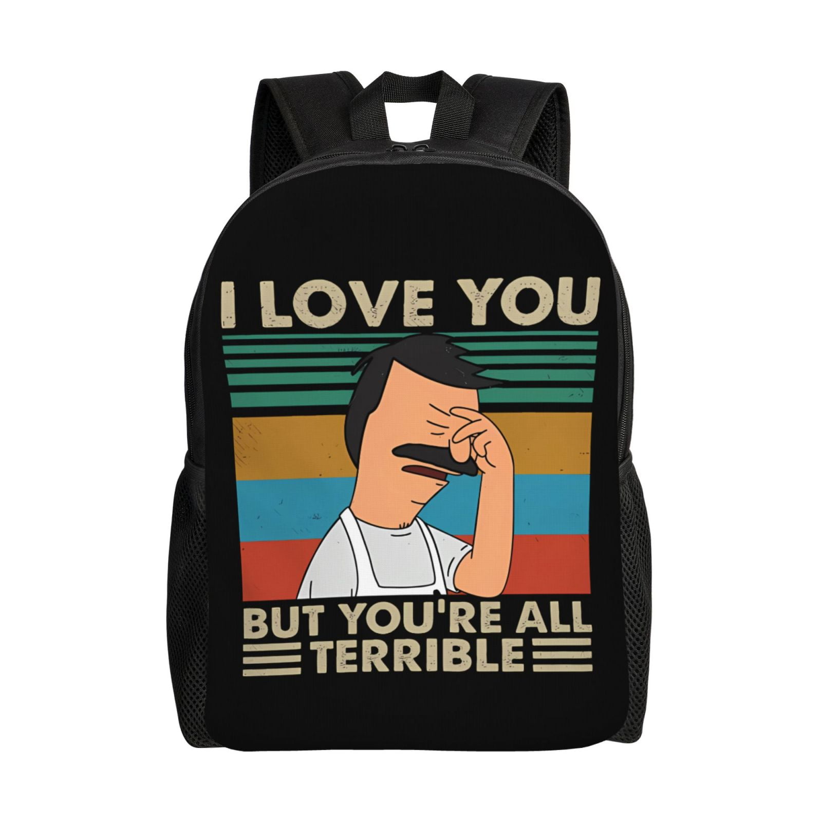 Bob's Burgers Youth Adult Large Capacity Backpack Simple Zipper Storage ...