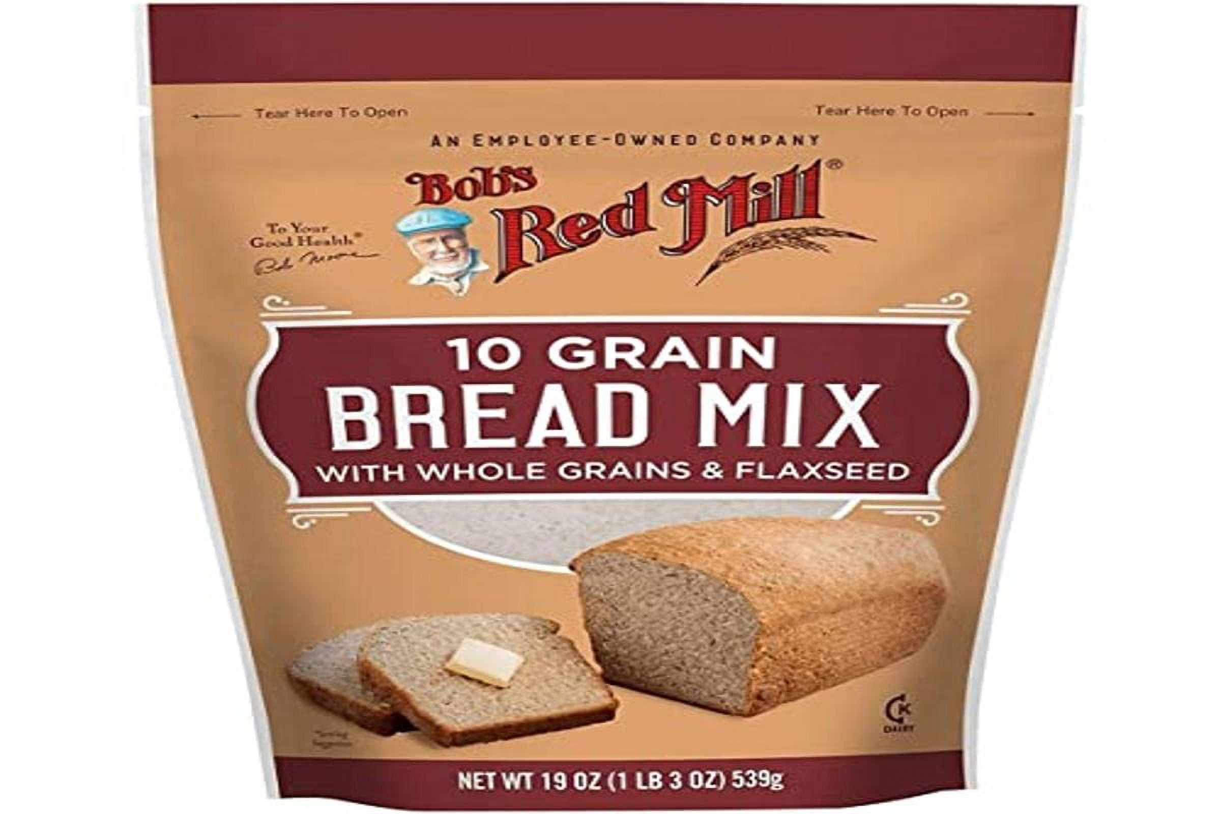 Bob's Red Mill 10 Grain Bread Mix with Whole Grains & Flaxseed, 19 oz ...