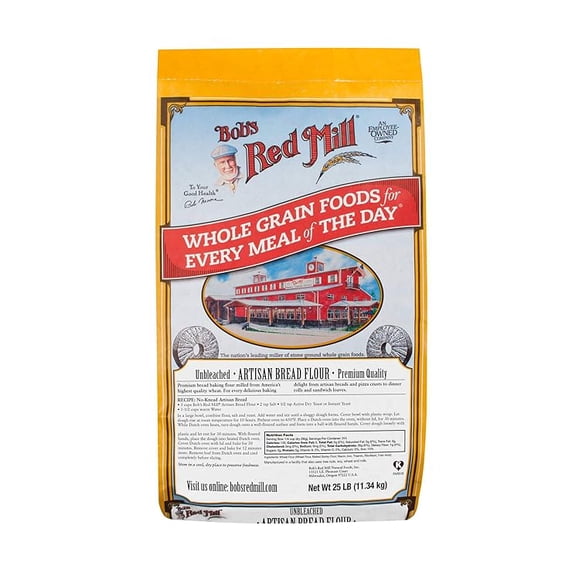 Bob's Red Mill Artisan Bread Flour, 25 Pound (Pack of 1) - Walmart.com