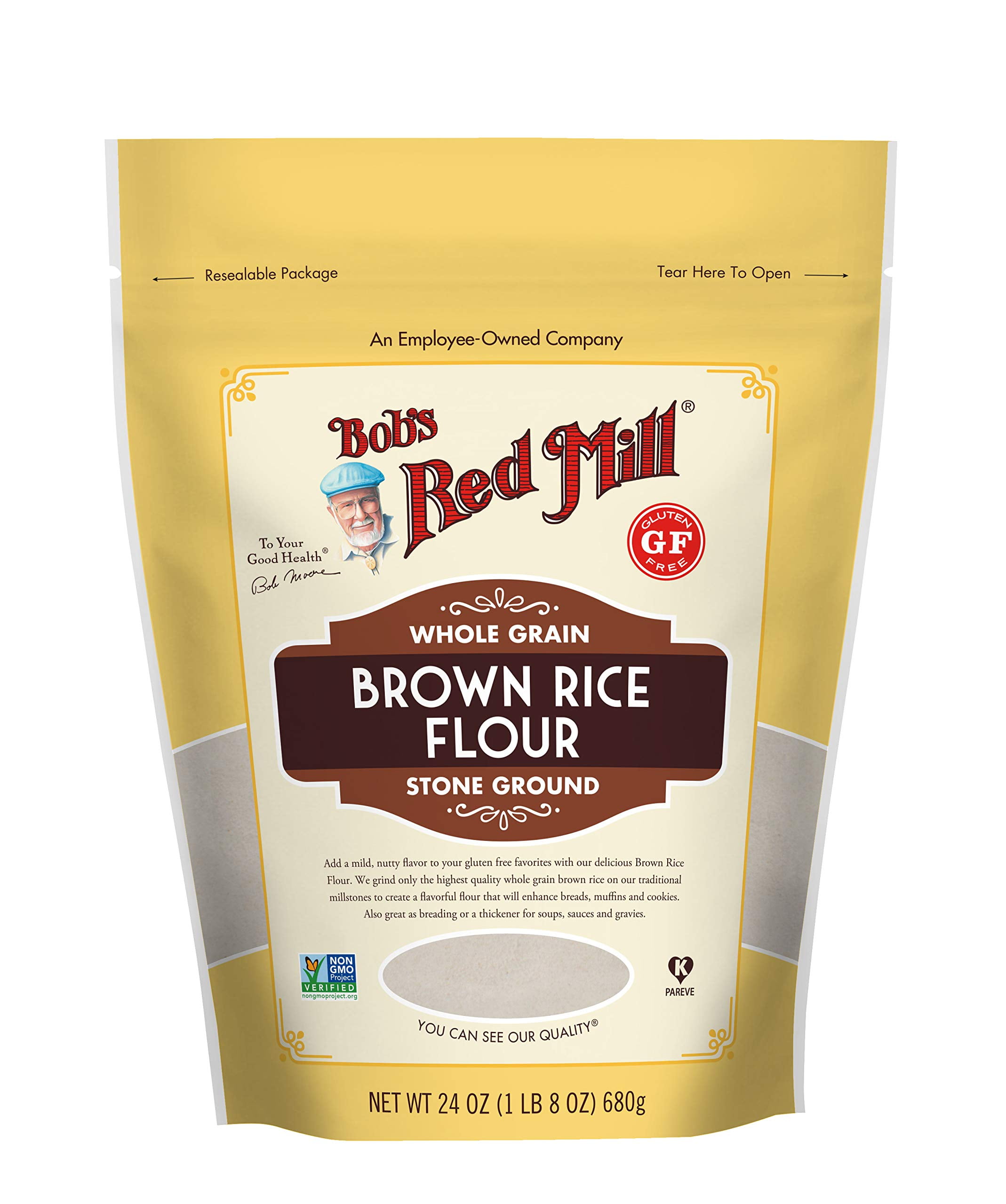 Bob's Red Mill Brown GGA1 Rice Flour, 24oz (Pack of 1) - Non GMO, Whole ...