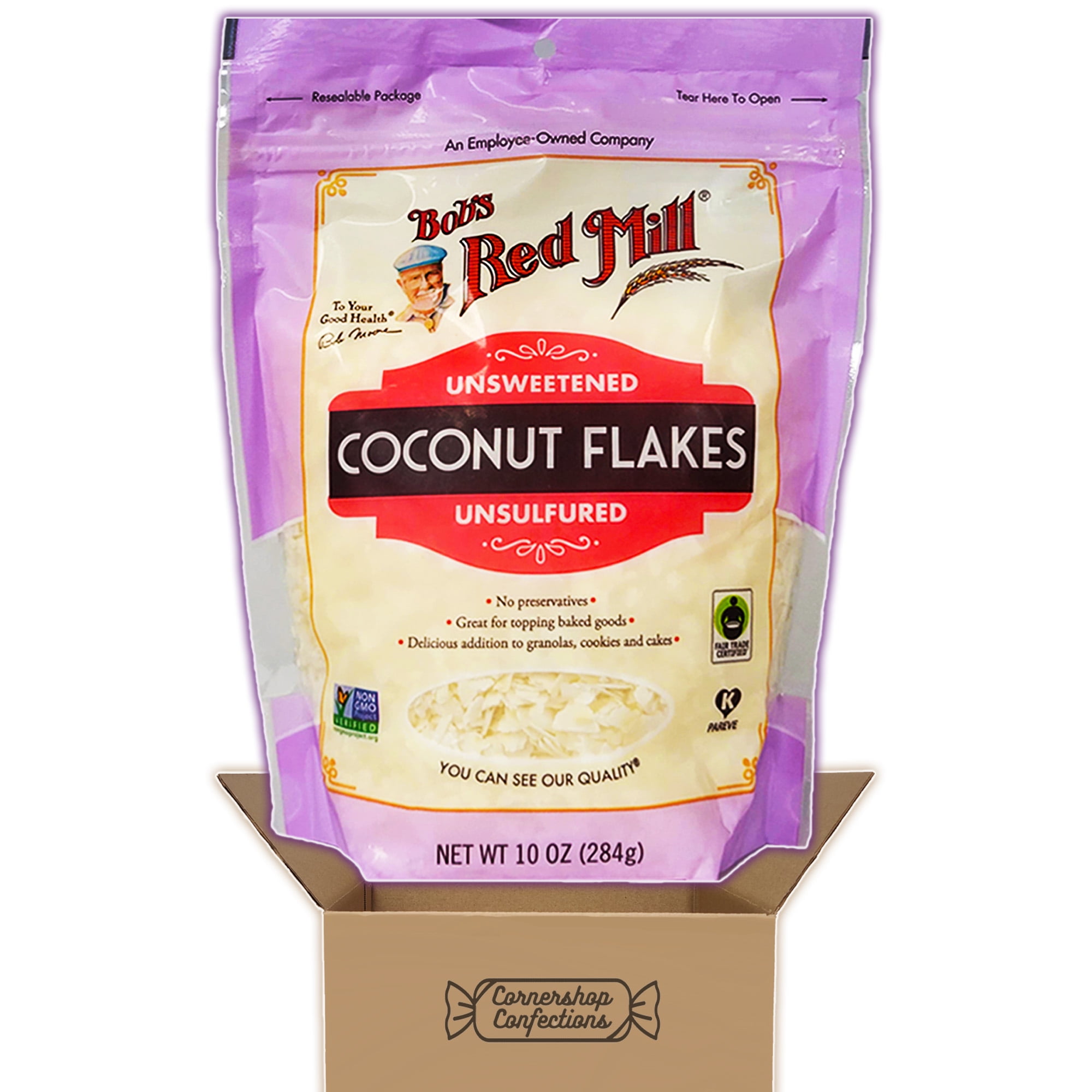 Bob's Red Mill Coconut Flakes Bundle Pack - 1, 10 oz Resealable Bag of ...