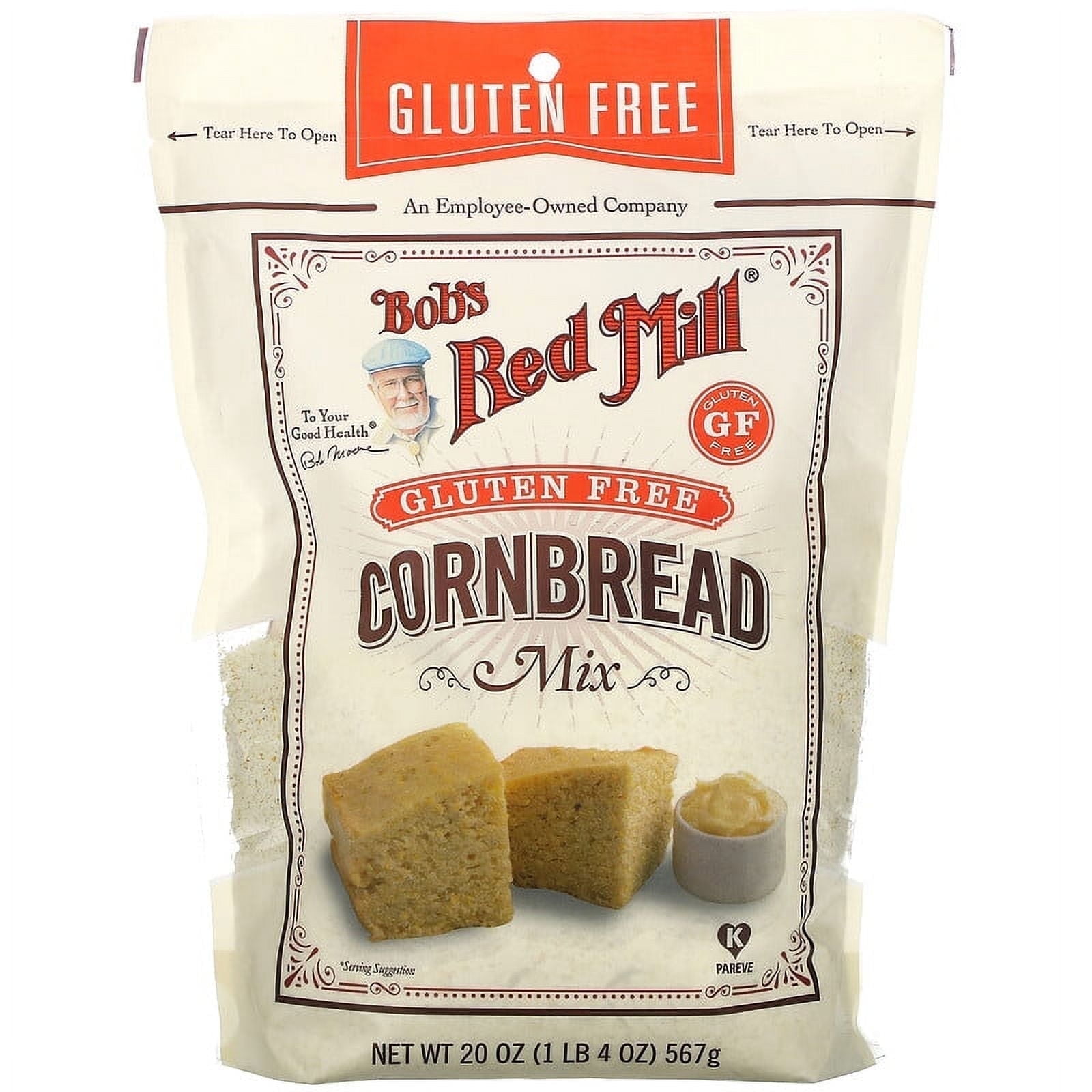 Bob's Red Mill, Cornbread Mix, Gluten Free, 20 oz Pack of 2 - Walmart.com